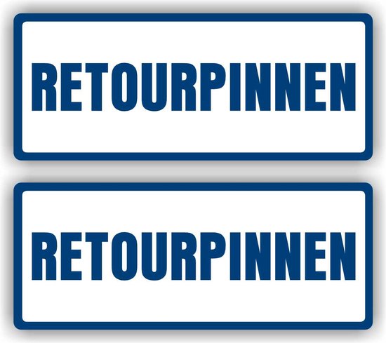 Retour pinnen kassa sticker set | bol