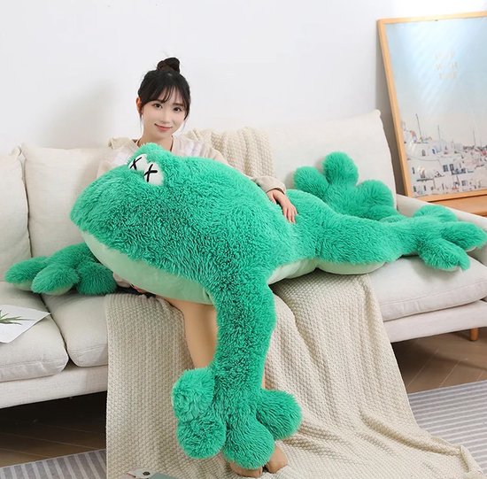 Gigantische XXL Kikker knuffel - Cadeau kinderen - Mega pluche beest ...
