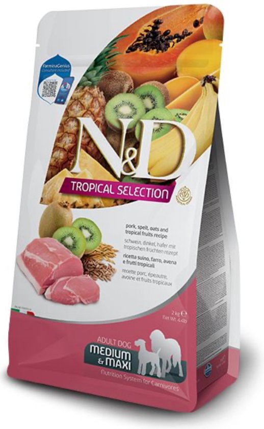 N&D Tropical hondenvoeding Varken medium/maxi 2 kg | bol