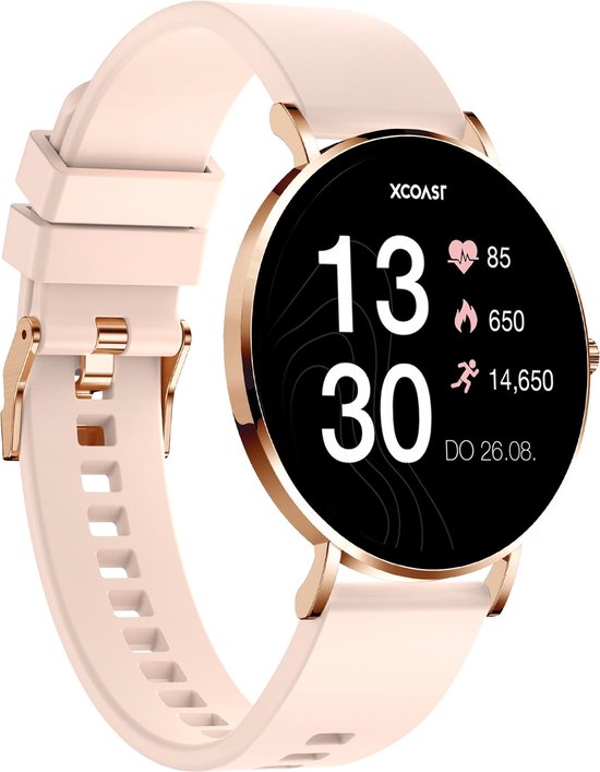 XCOAST Design Dames / Heren - Smartwatch - SIONA 2 - Rose Goud ...