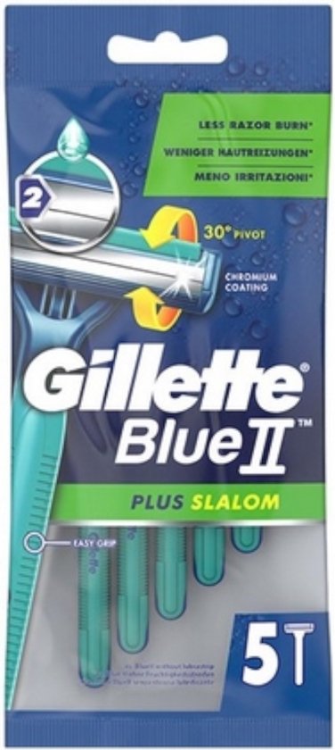 Gillette Blue II - Plus Slalom - Wegwerpscheermesjes - 5 Scheermesjes | bol