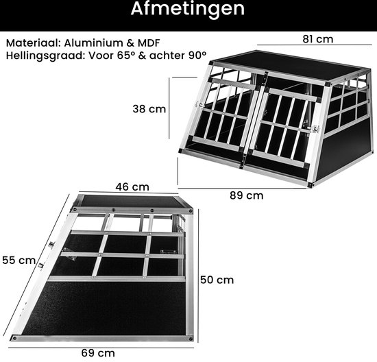 Autobench voor hond - Hondenbench auto - Autobench - Transportbox ...
