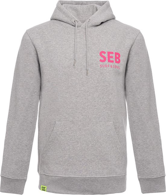 SEB Hoodie Grey - Neon Pink - L | Hooded sweater - Heren - Grijs - Grey ...