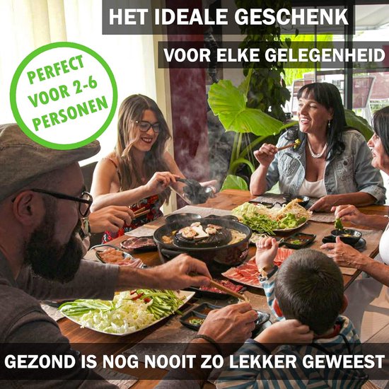Equivera Hot Pot - Fondueset - Elektrische Fonduepan - Oosterse Fondue ...