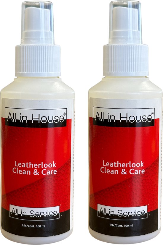 All-In House Leatherlook Clean & Care - 2 x 100ml - Leather Look | bol