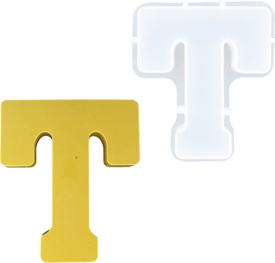 Silicone mold 13,5cm x 15,5cm x 3,5cm - Letter T | bol