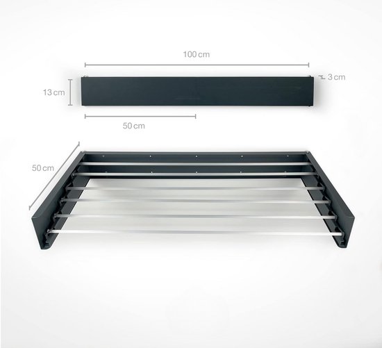 Equivera Wanddroogrek - Wanddroogrek Inklapbaar - Droogrek - Wand ...