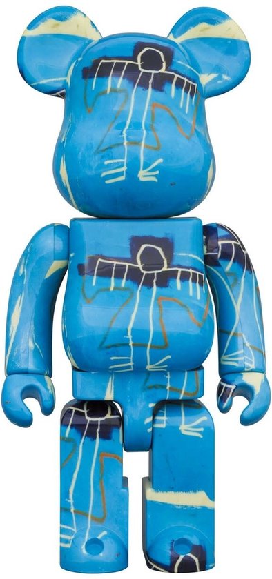 400% & 100% Bearbrick Set - Jean-Michel Basquiat v9 (Blue Angel) | bol