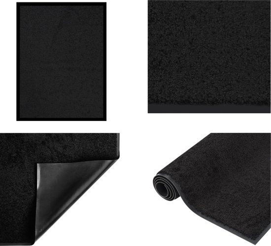 vidaXL Deurmat 40x60 cm zwart - Mat - Matten - Deurmat - Deurmatten | bol