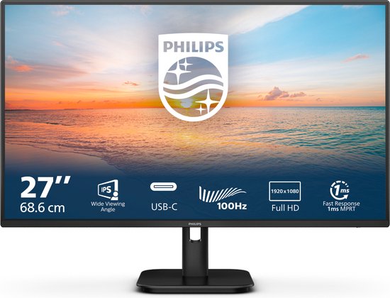 Philips 27E1N1300A Monitor - 27 inch Full HD IPS - USB-C 65W - 100Hz ...