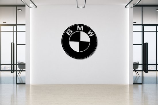 BMW - Logo - Metaalkunst - Goud - 60 x 60 cm - Auto Decoratie - Muur ...