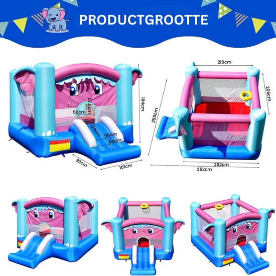 Hoge Kwaliteit Springkasteel - Opblaasbaar Springkasteel met Glijbaan ...