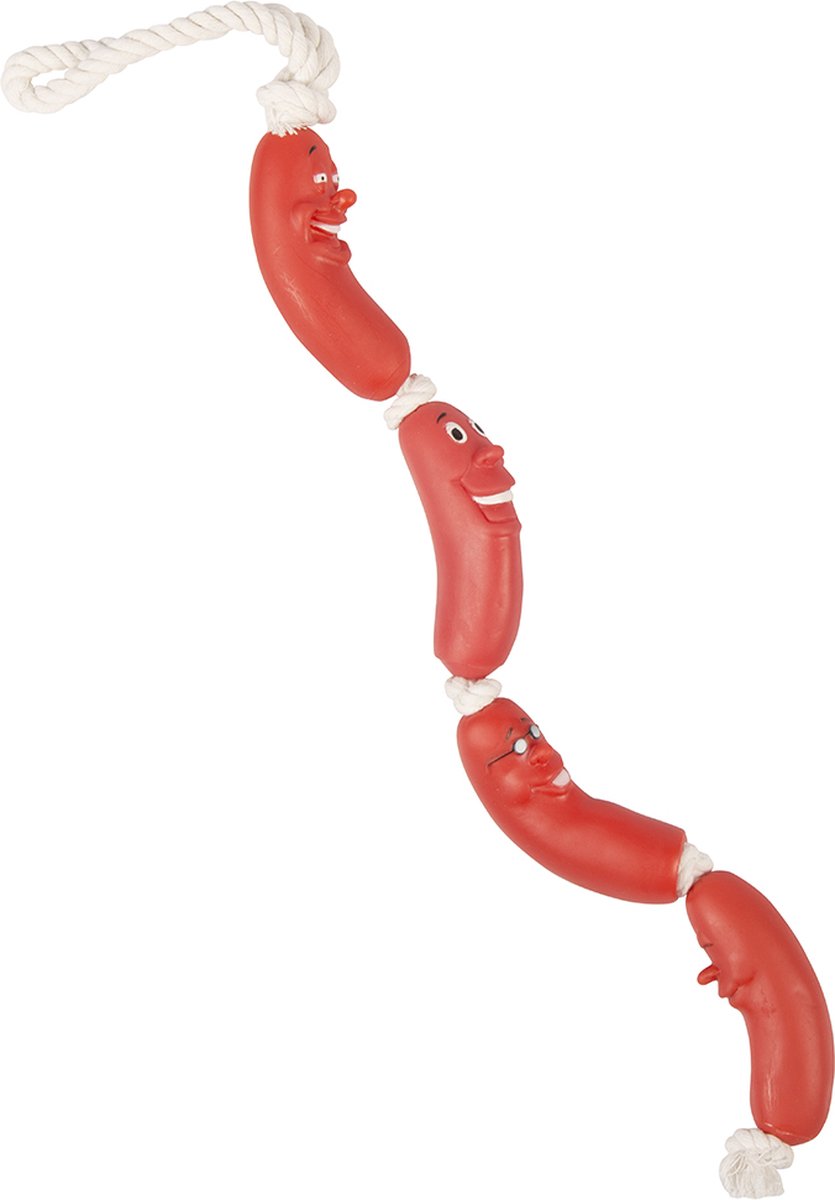 Duvoplus - Speelgoed Voor Dieren - Hond - Vinyl Worsten Met Touw 60xø3 ...