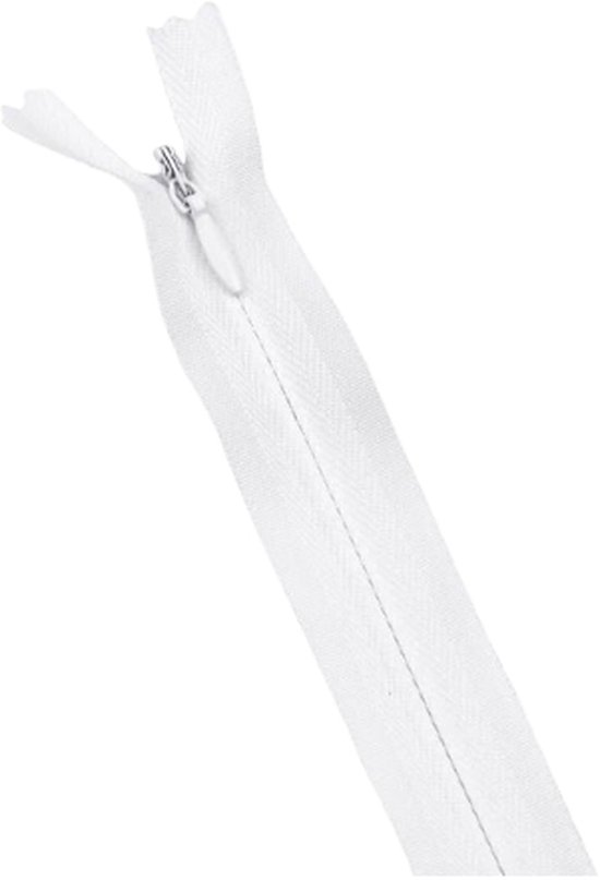 Create4Charity blinde rits - onzichtbare rits - 60 cm - wit | bol