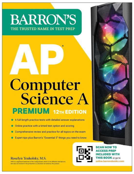 Barron's AP Prep- AP Computer Science A Premium, 2024: 6 Practice Tests ...