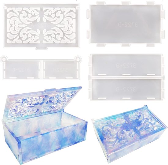 Moules époxy pour fabriquer des boîtes de rangement, évidement DIY ...