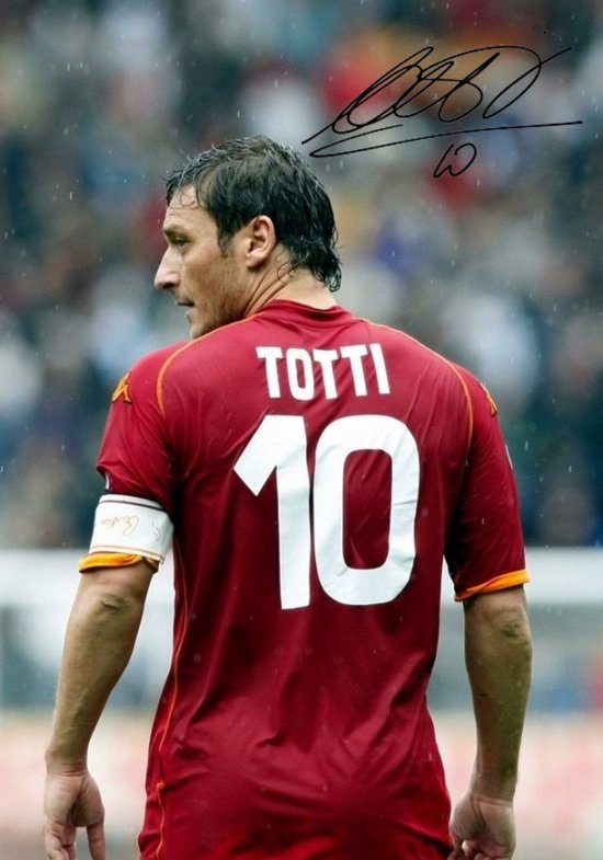 Francesco Totti Kunst - Gedrukte handtekening - 10 x 15 cm - In ...