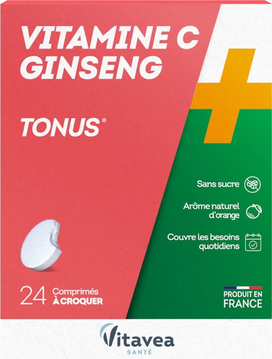 Vitavea Vitamine C Ginseng 24 Kauwtabletten | bol