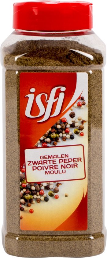 Isfi Peper zwart gemalen 500 gram | bol