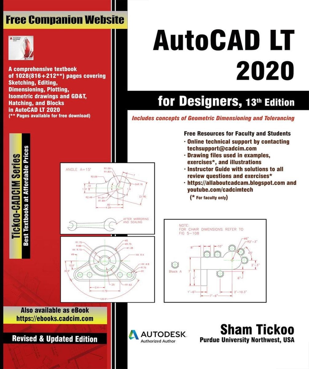 AutoCAD LT 2020 for Designers, 13th Edition (ebook), Sham Tickoo | 9781640570665 | Boeken | bol