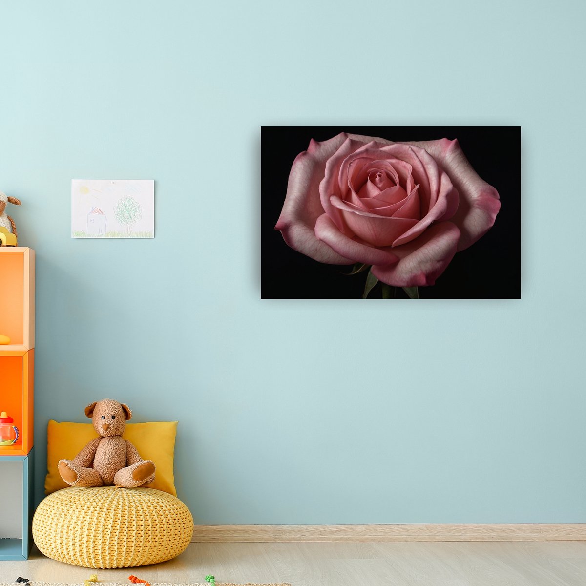 Roze roos poster - Bloemen poster - Wanddecoratie roos - Muurdecoratie ...