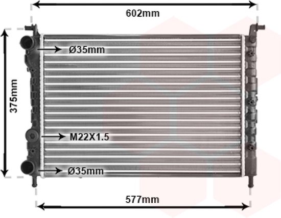 RADIATOR VOOR FIAT PALIO 1997-2001 46449104 | bol