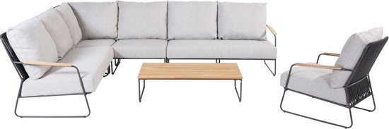 Balade hoek loungeset 6 delig antraciet 4 Seasons Outdoor | bol