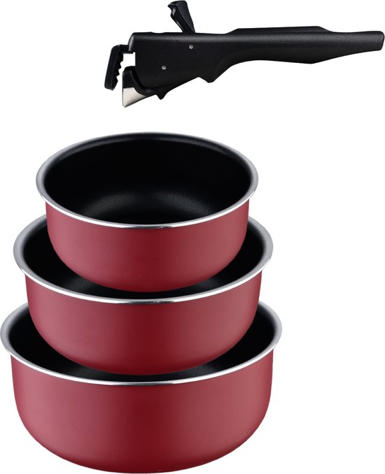 Bergner Click&Cook Edition 3-delige pannenset 16, 18 en 20 cm ...