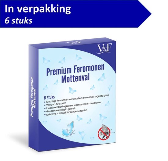 V&F® PREMIUM Feromonen Mottenvallen - Mottenval - Mottenbestrijding ...
