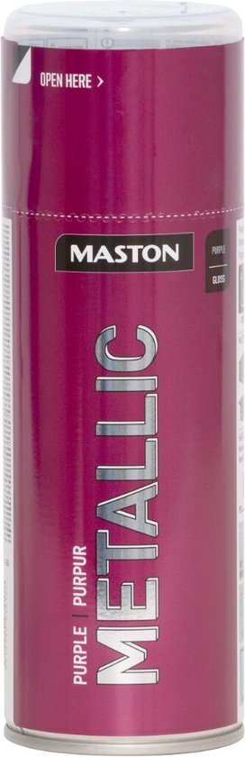 Maston Metallic - paars - spuitverf - 400 ml - spuitbus verf | bol