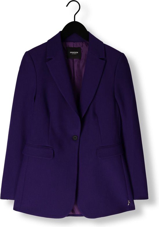 Jansen Amsterdam Wq238 Woven Blazer With Long Sleeve Blazers Dames - Paars - Maat S | bol