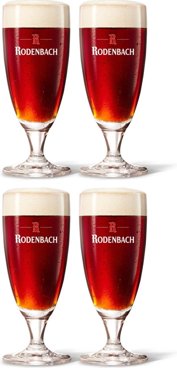 Rodenbach bierglas 25cl - 4-pack | bol