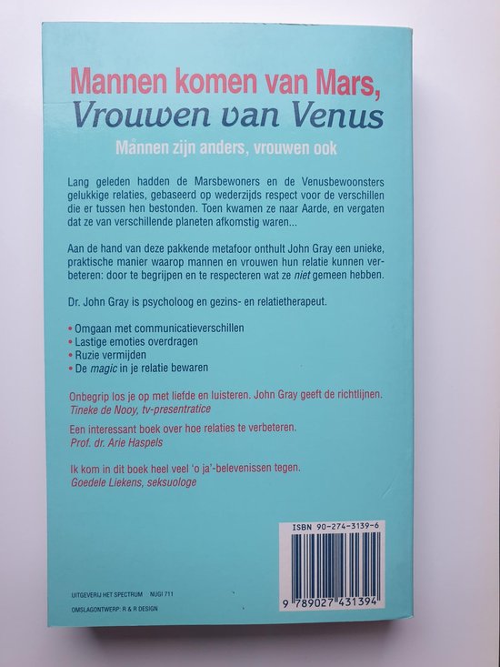 Mannen Komen Van Mars Vrouwen Van Venus, John Gray | 9789027499813 | Boeken | bol