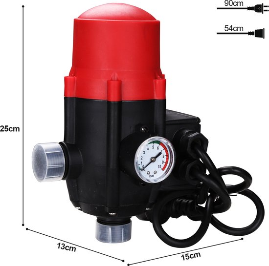Elektronische drukschakelaar Voor pomp controle Waterpomp Inclusief ...