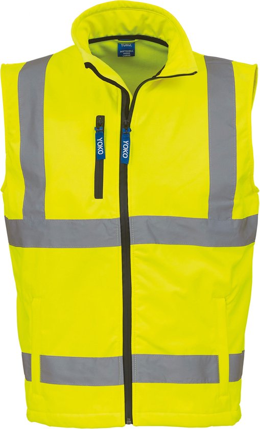 Fluo Softshell Bodywarmer - Fluo Yellow - L - Yoko | bol