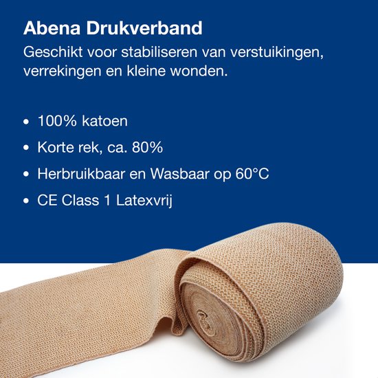 Abena Drukverband - 10 Rollen Verband - 80% Stretch - 6 cm x 5 m ...