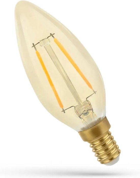 Spectrum - LED Filament lamp E14 - C35 - 5W vervangt 50W - 2500K extra ...