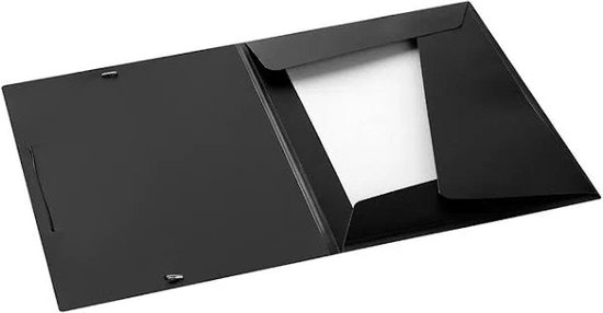 Elastomap Jalema college file A4 3 klepppen PP zwart | bol