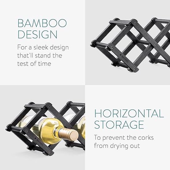 wijnflessen, vrijstaand, flessenrek 12D x 15W x 45H centimetres | bol