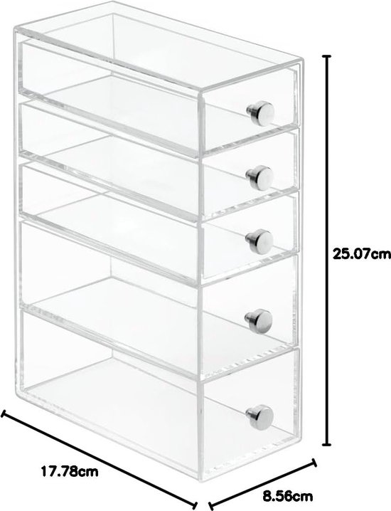 Kunststof ladebox - Praktische mini-ladekast met vijf lades - Bureau ...