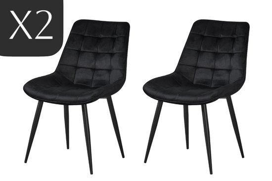 A&Z FANCY Stoel - Eetkamerstoelen - Set van 2 stoelen - 40x46x85CM ...