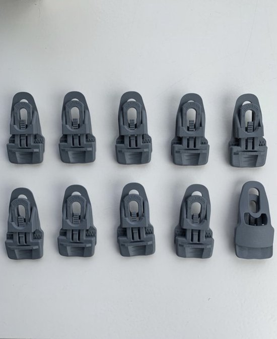 Holdon Quick clip -Heavy duty- antraciet Grijs - 10 stuks - Zeilklem ...