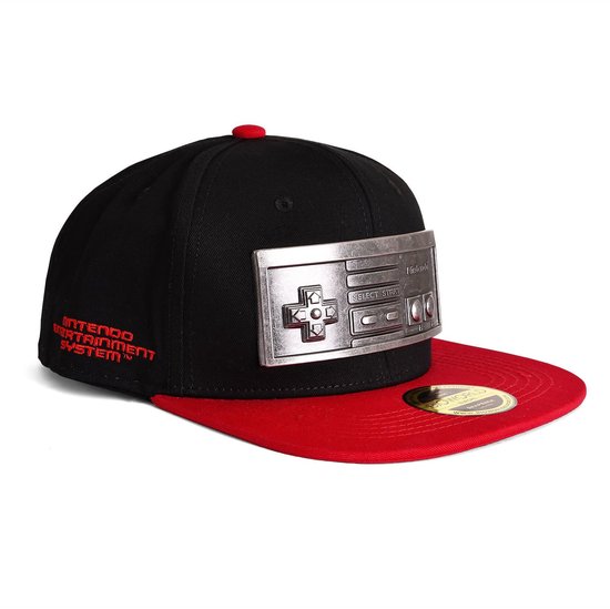 Nintendo Snapback Pet NES Controller Metal Plate Zwart/Rood | bol