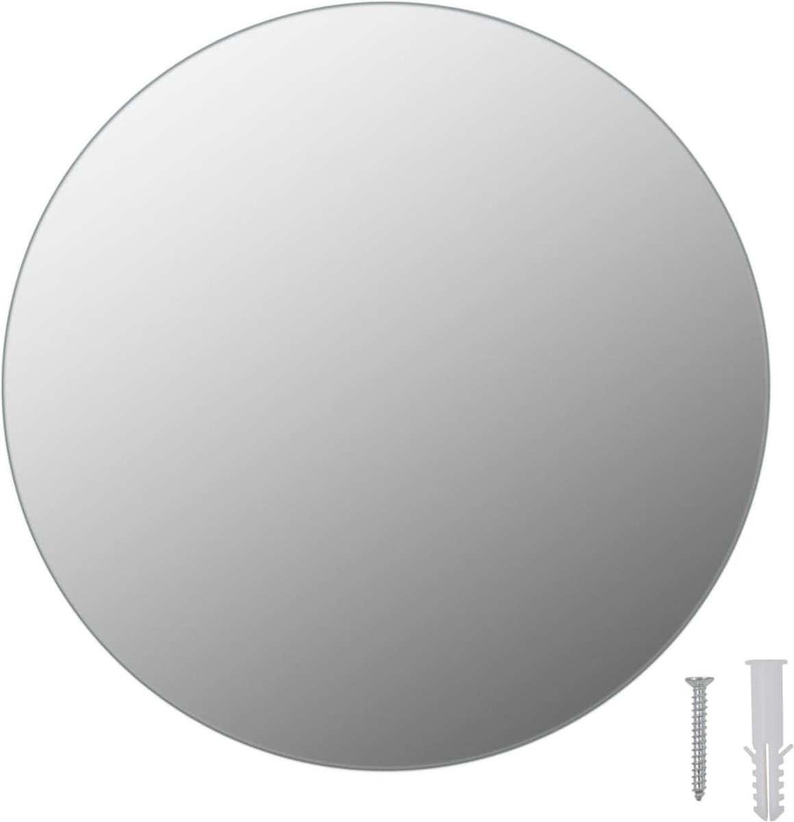 vidaXL Spiegel rond frameloos 30 cm glas - Spiegel - Spiegels ...