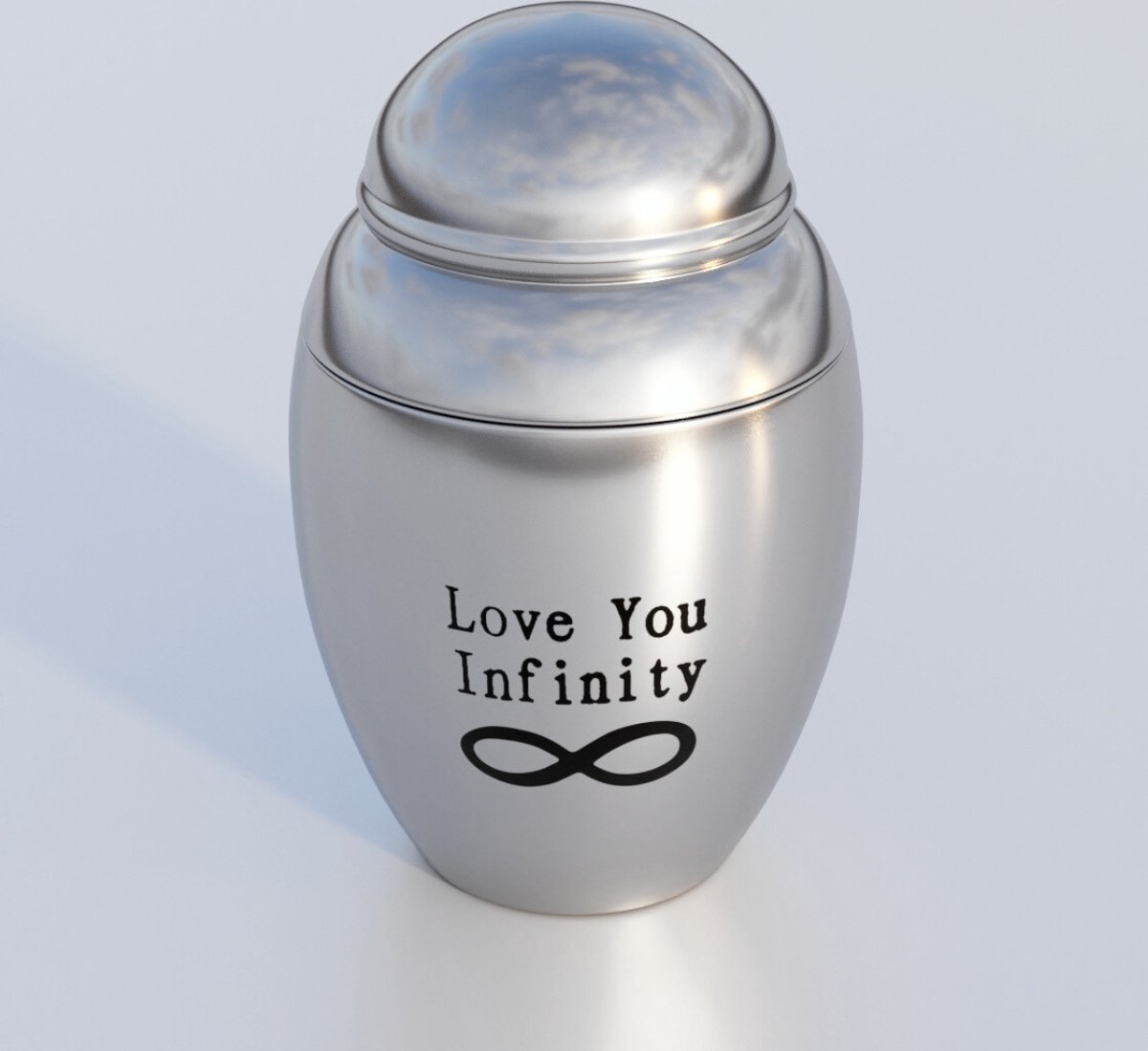 Mini Urn met Love You Infinity - Kleine Asurne - Zilver | bol