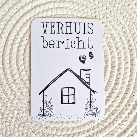 Studio Juulz - Verhuiskaart 20 x VERHUISBERICHT HUISJE | Verhuizen ...