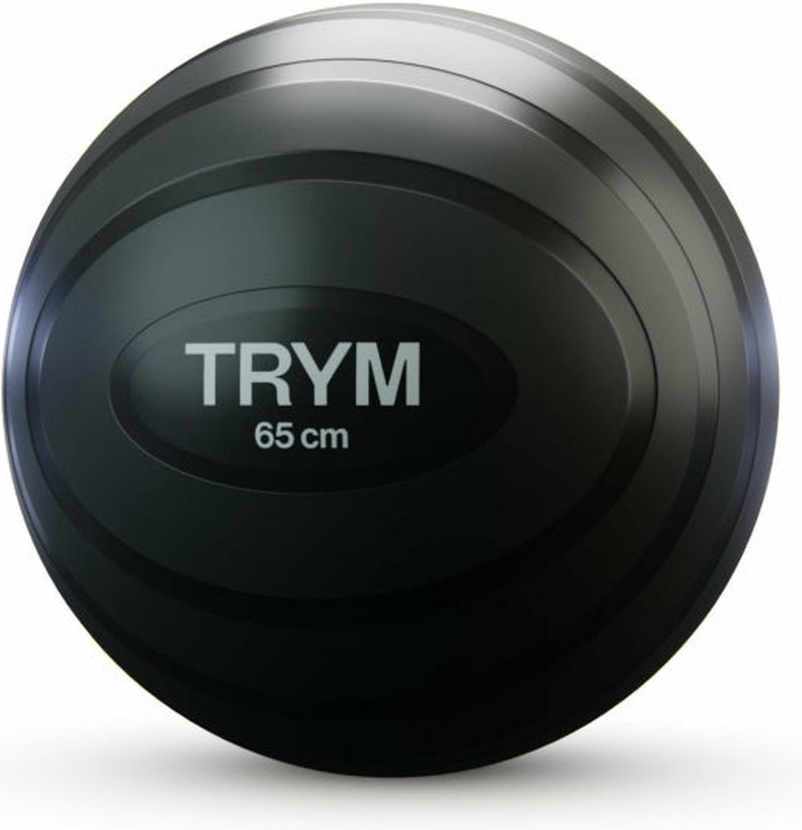 TRYM Fitnessbal - Gymball - 55 cm - Inclusief Pomp - Zwart | bol