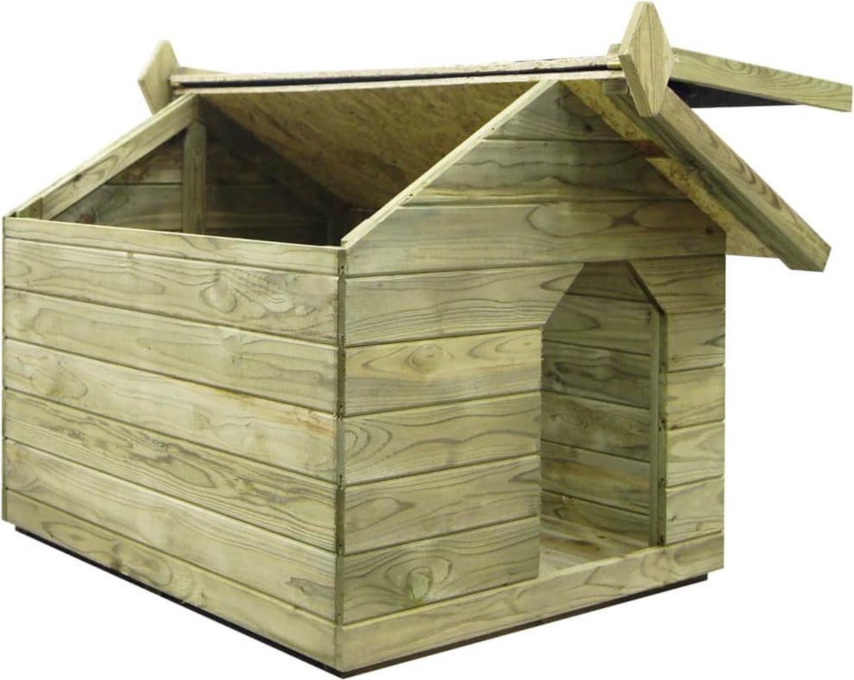 Hondenhuisje Tuin Hout met opening - Hondenhok Buiten - Honden huis ...