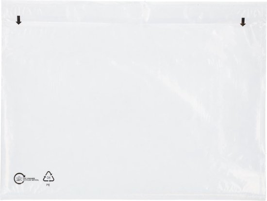 x Paklijst envelop A5 blanco 225 x 165 mm - Met plakstrip ...