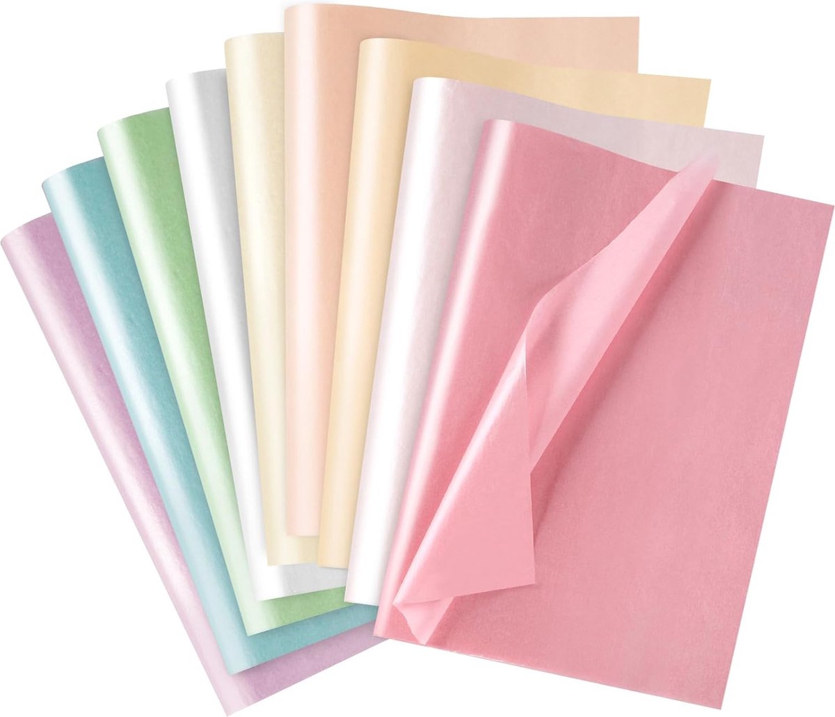 Verrassend Glanzend Pakpapier Assortiment - 100 Vellen, 9 Kleuren, 50cm ...